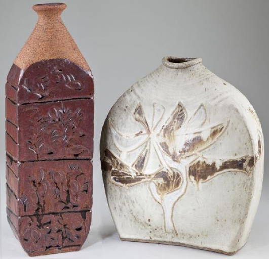 Two Stoneware Vases Att. David Weinrib