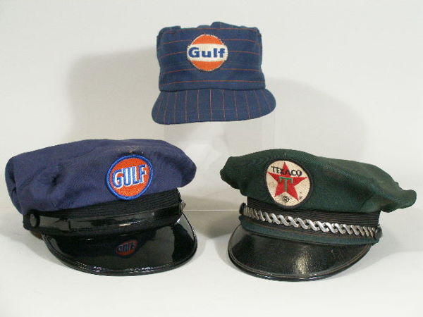 23: Group of Three Vintage Gas Station Attendant Hats,