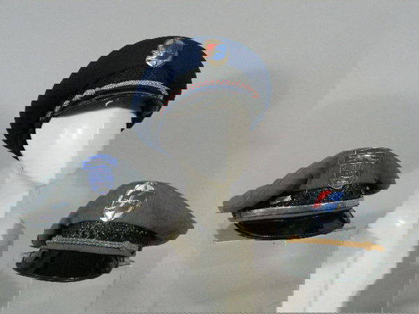 Five Vintage Greyhound Bus Driver Hats,