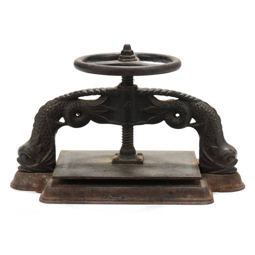 Antique Cast Iron Dolphin Book Press