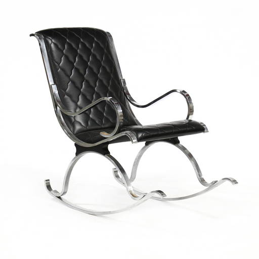 Vintage Chrome Rocking Chair
