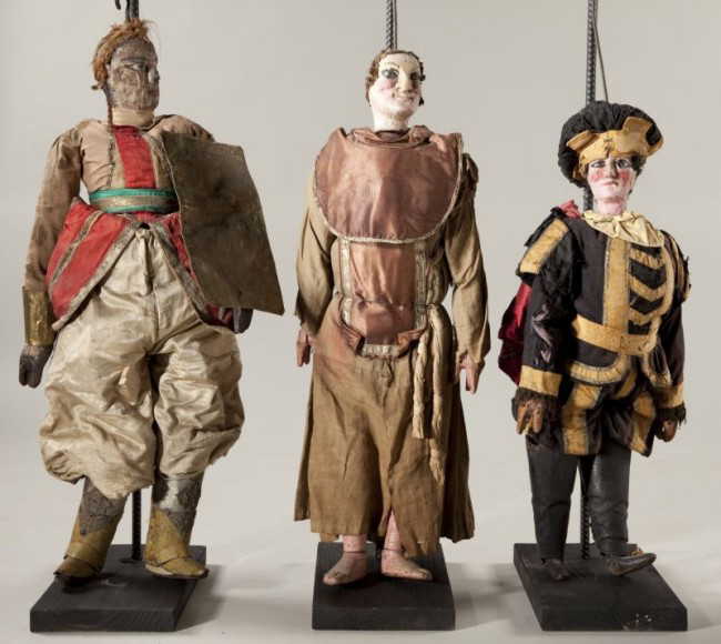 242: Three Antique Italian or Sicilian Rod Puppets