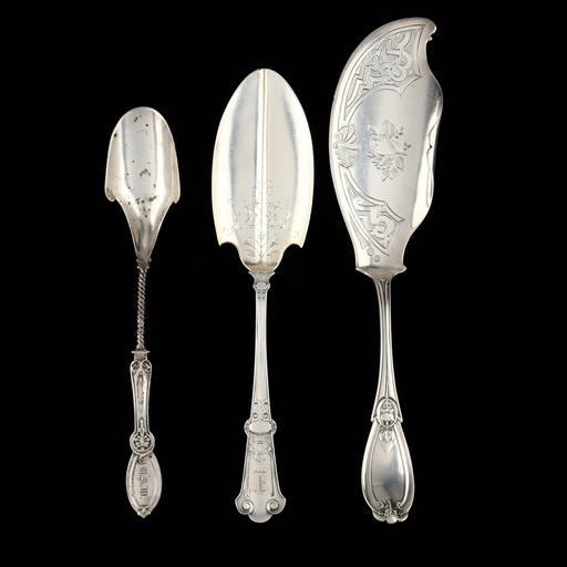 Three Antique American Sterling Silver Servers, Including Tiffany & Co.