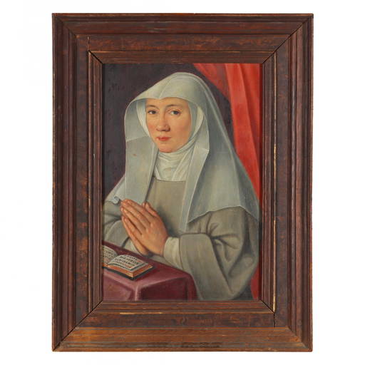 Franco Flemish School (17th Century), A Devotional Portrait Of A Woman