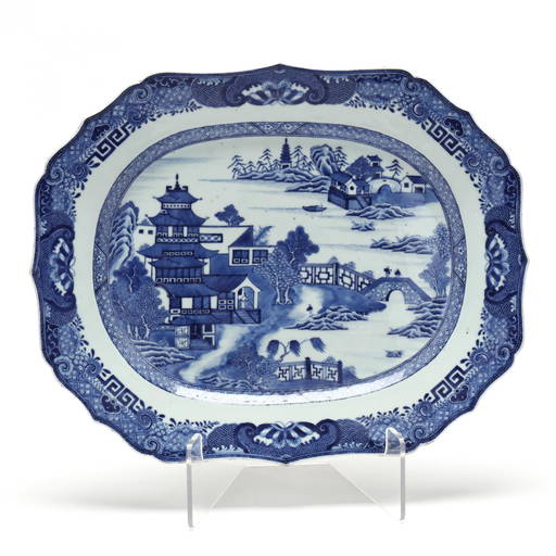 A Chinese Nanking Porcelain Meat Serving Platter