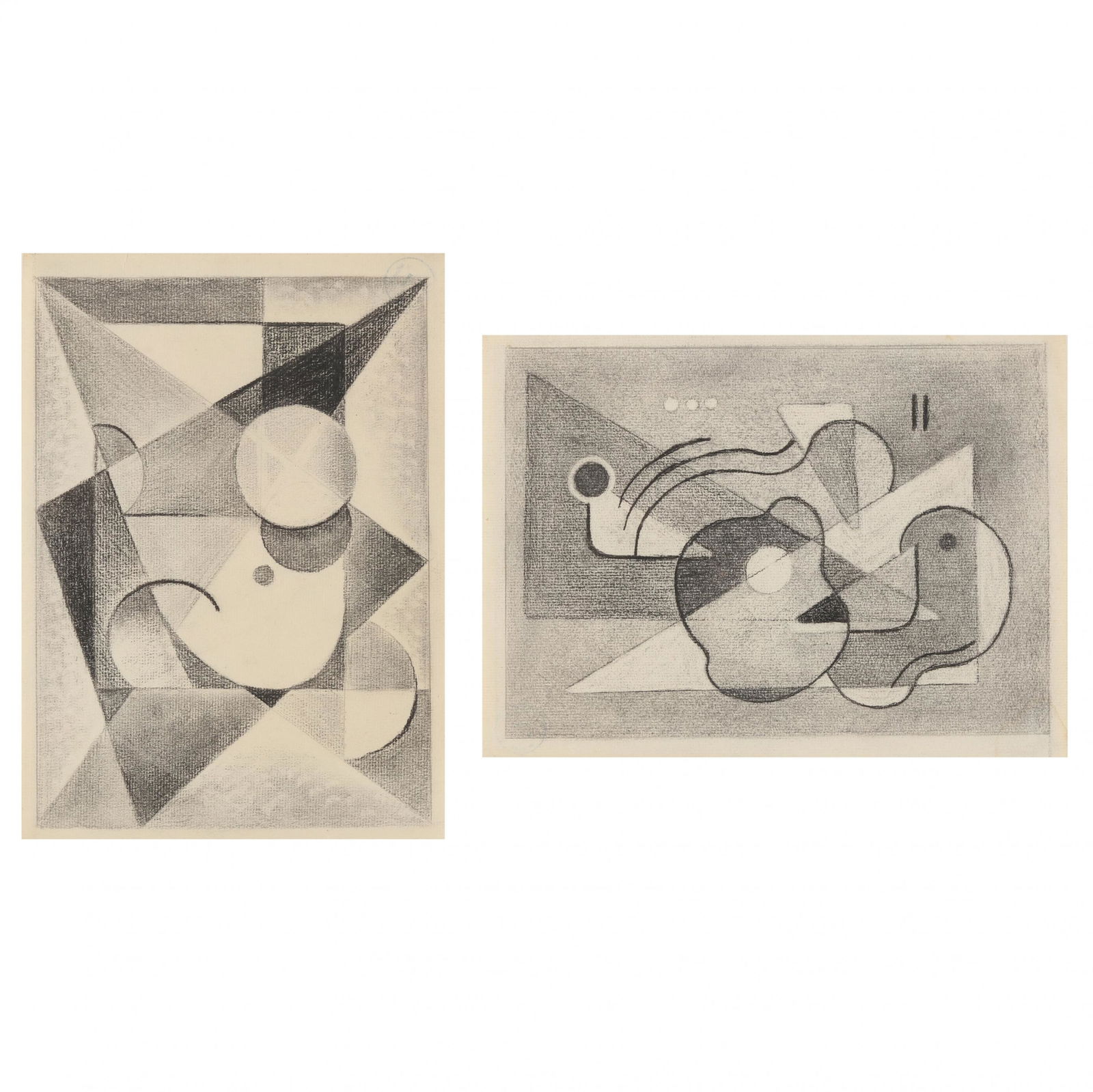 Edmund Daniel Kinzinger (American/German, 1888-1963), Two Cubist ...