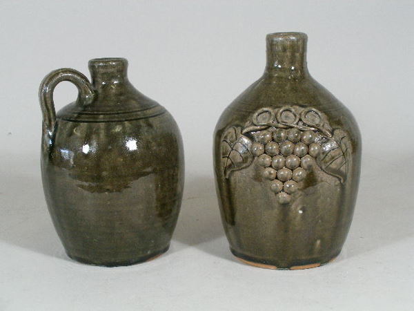 Two Pieces Georgia Folk Pottery, John Meaders,