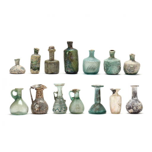 Fourteen Intact Examples of Roman Style Glassware (#0213) on Feb 09 ...