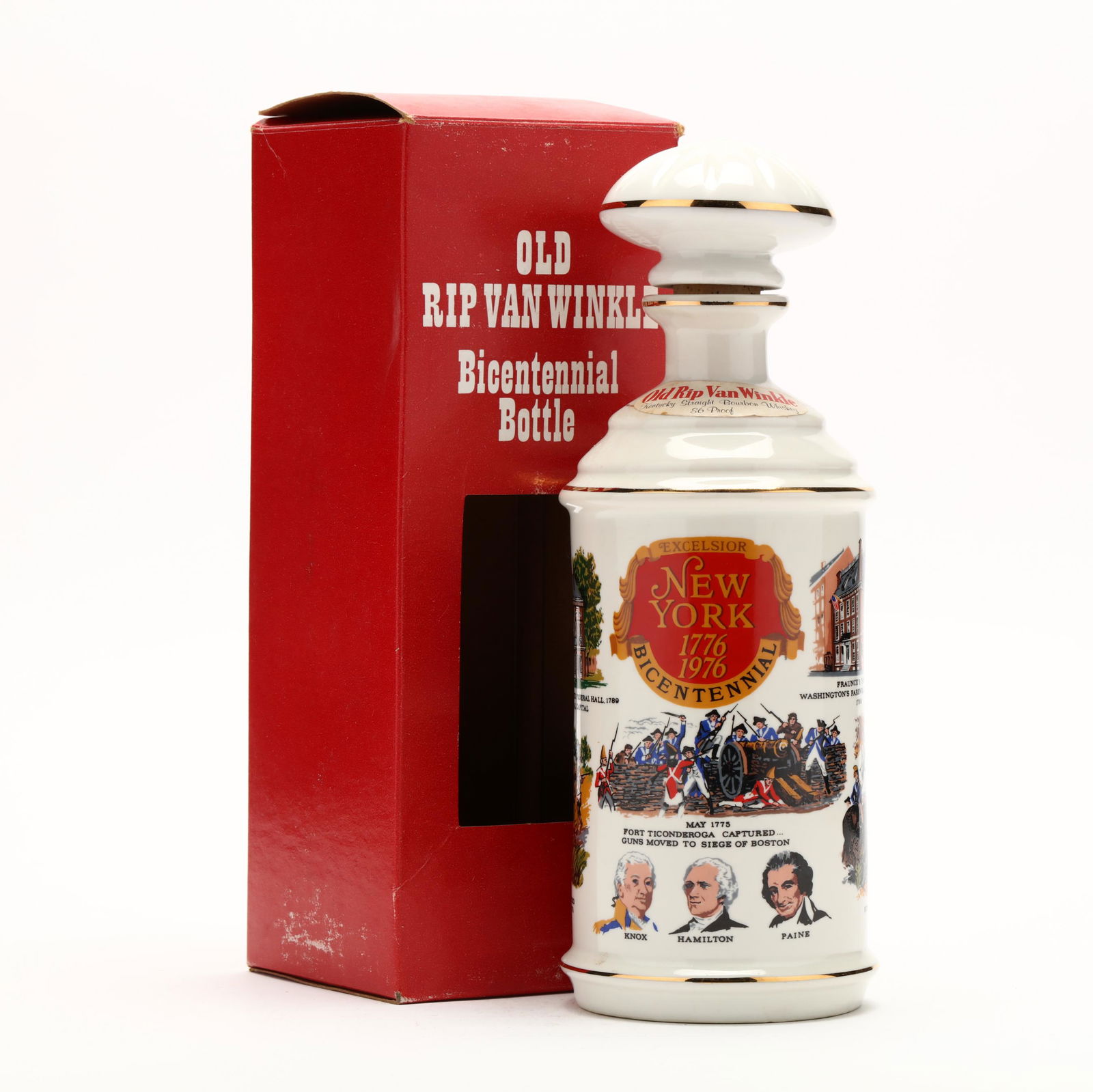 Old Rip Van Winkle Bourbon Whiskey in New York Bicentennial Decanter ...