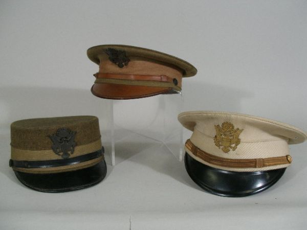 1015: Three US Army Officer Hats, c.1900,