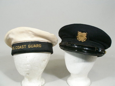 Two Us Coast Guard Hats, 1950's,