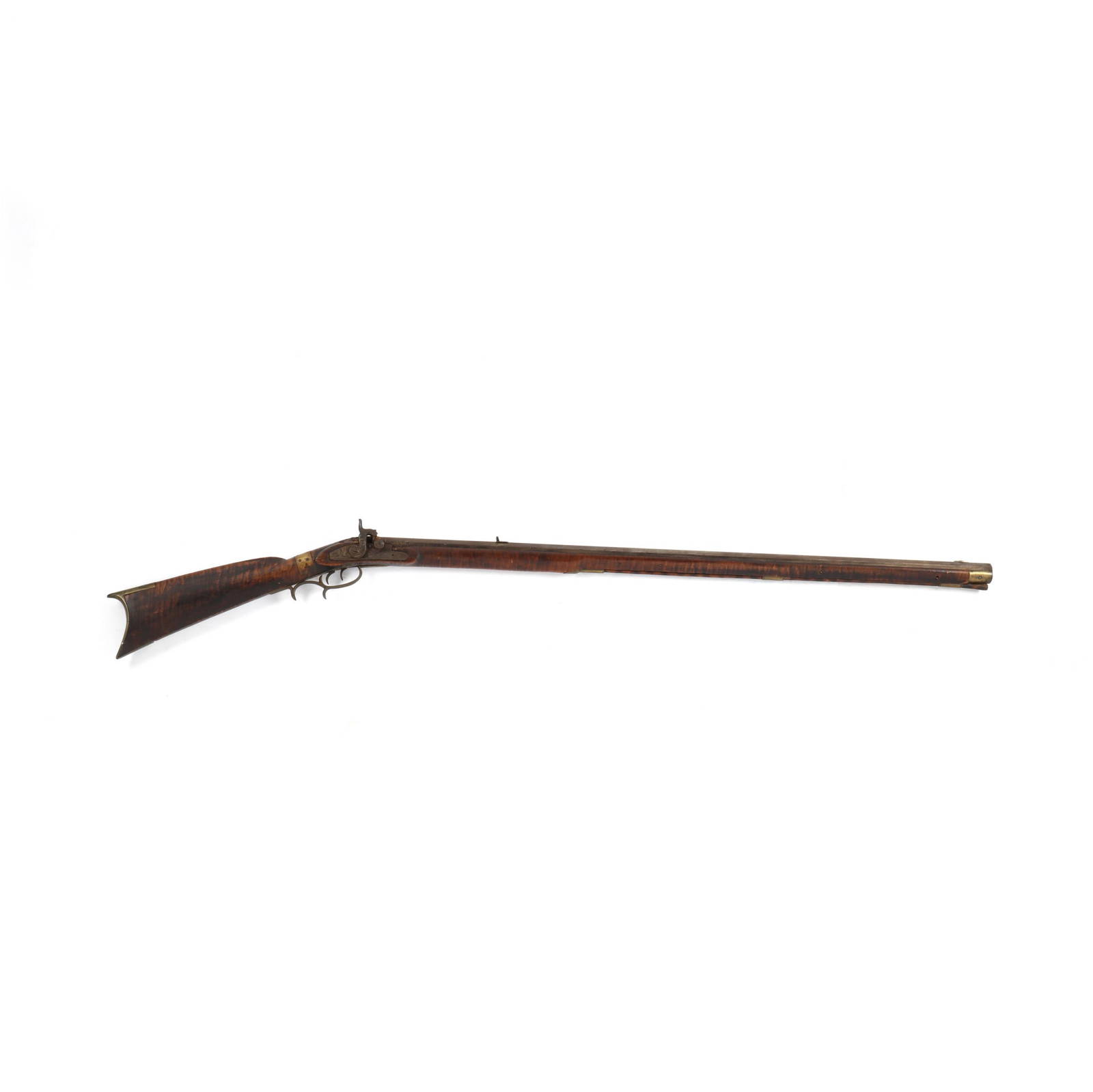 Attributed John W Fleming (oh), Percussion Long Rifle Auction