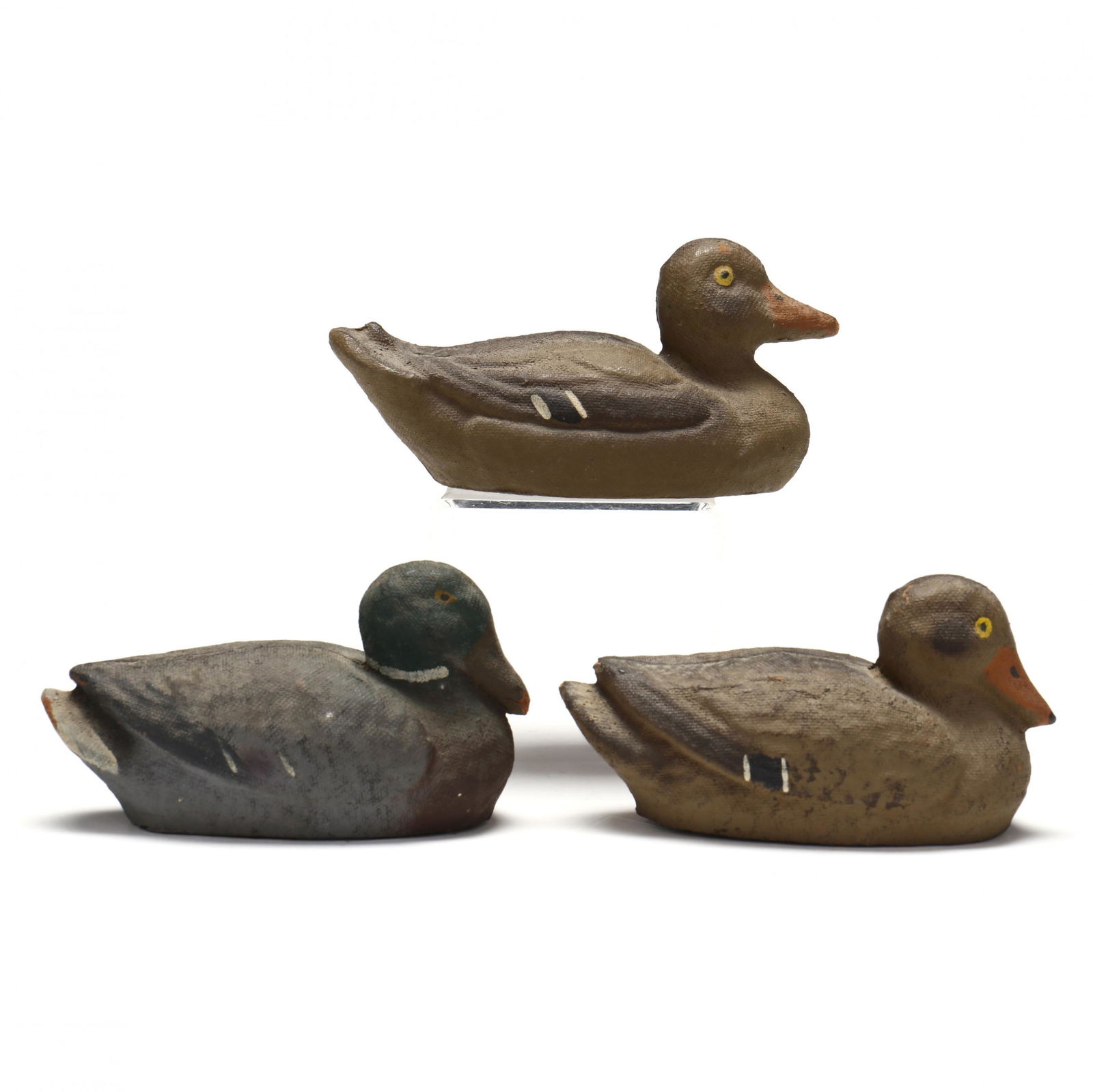 Three Carry-lite Miniature Salesman Sample Duck Decoys Auction
