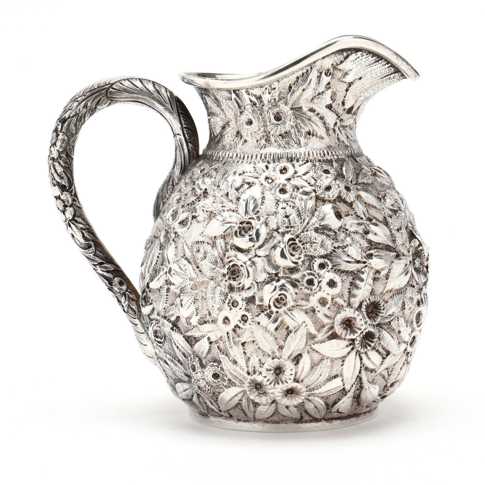 S. Kirk & Son Repousse Sterling Silver Pitcher