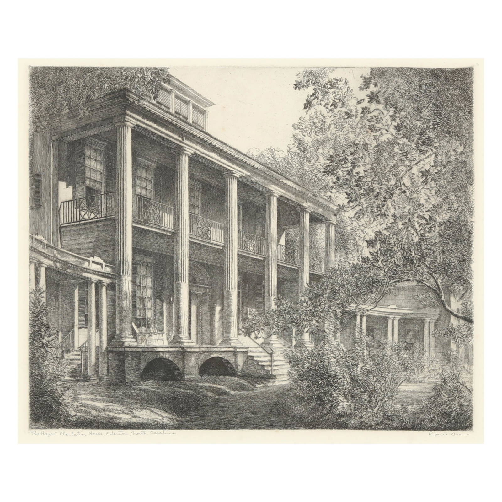 Louis Orr (american, 1879-1961), The Hayes Plantation House At Edenton ...