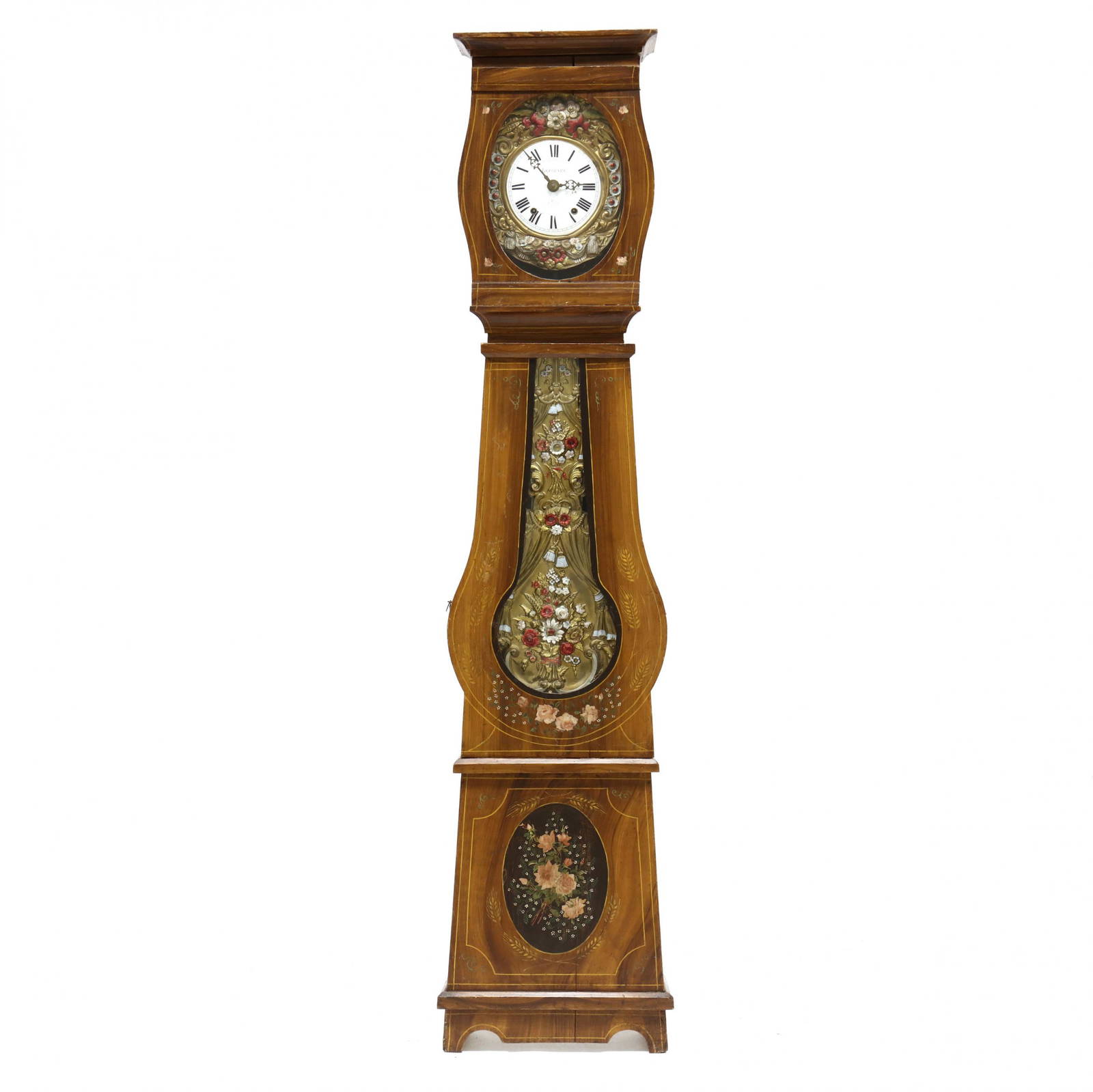 Swedish Paint Decorated Tall Case Morbier Clock Auction