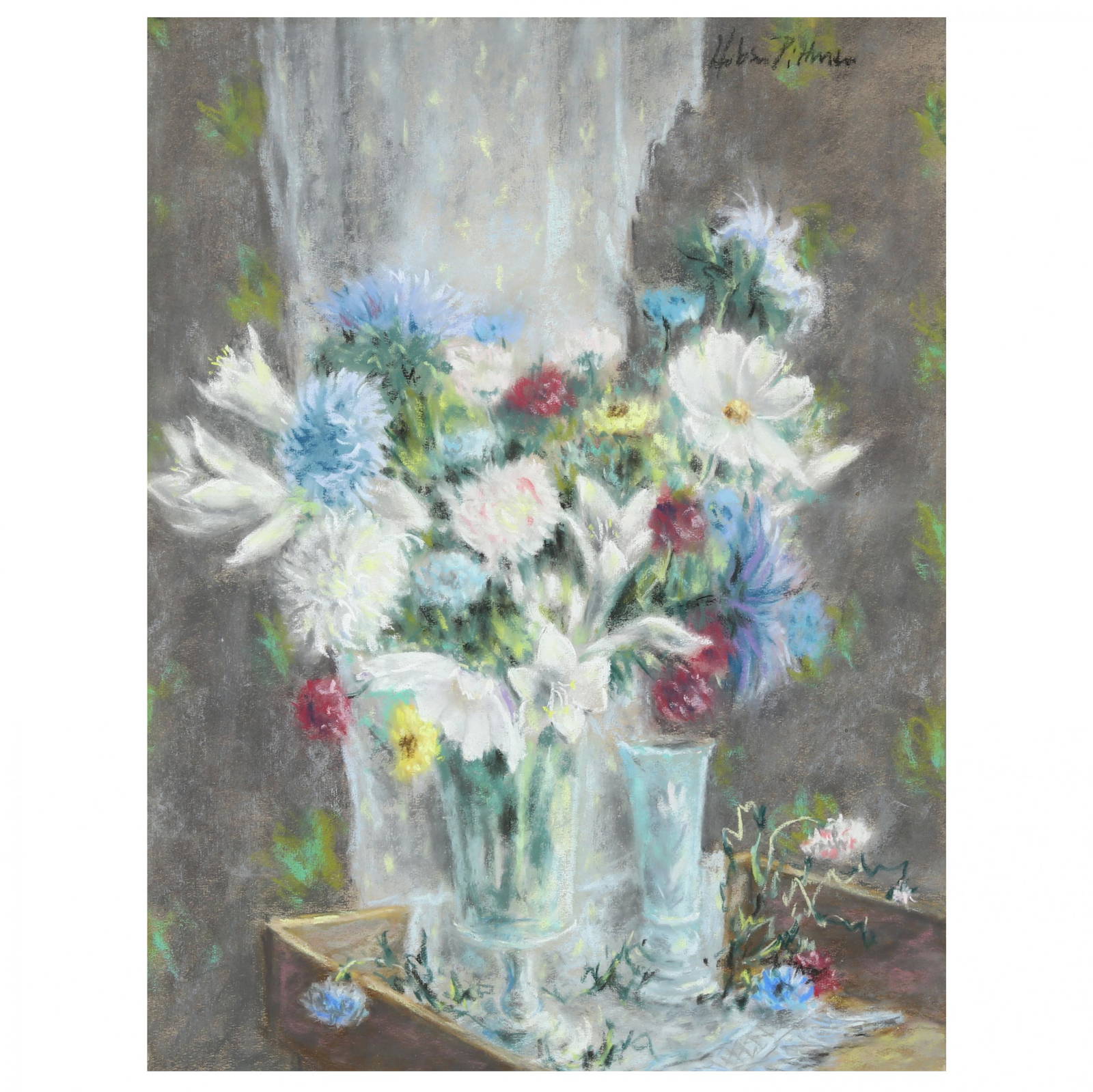 Hobson Pittman (american, 1899-1972), Still Life With Flowers Auction