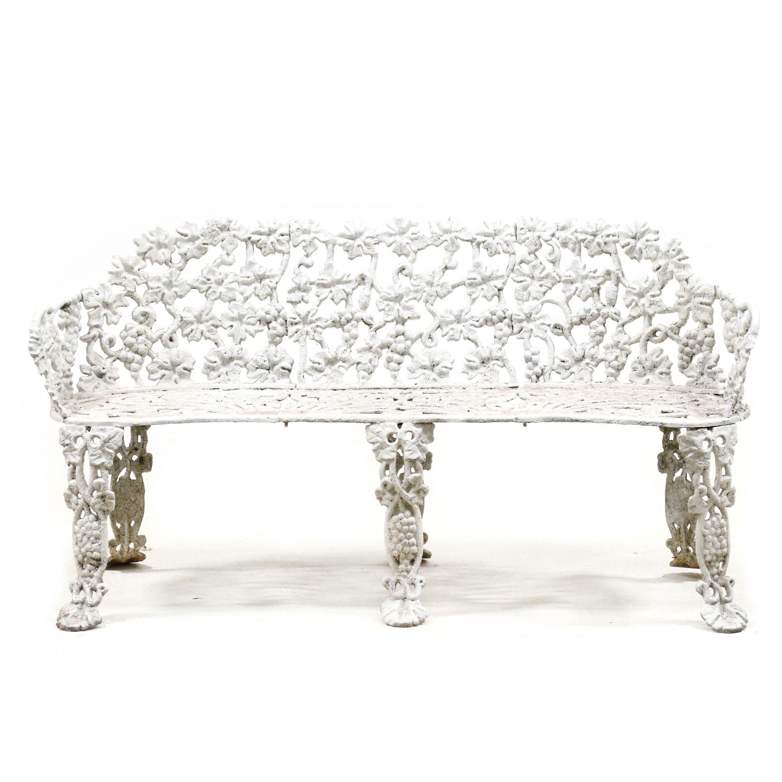 Vintage Cast Aluminum Grapevine Garden Bench