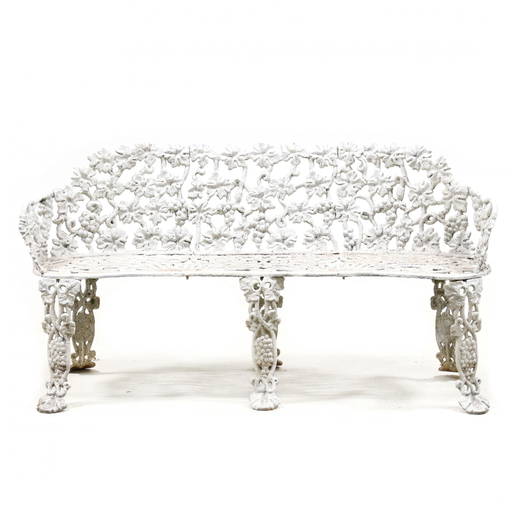 Vintage Cast Aluminum Grapevine Garden Bench