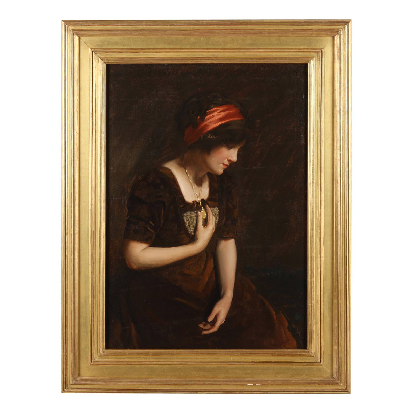 William Wallace Gilchrist, Jr. (american, 1879-1926), The Locket Auction