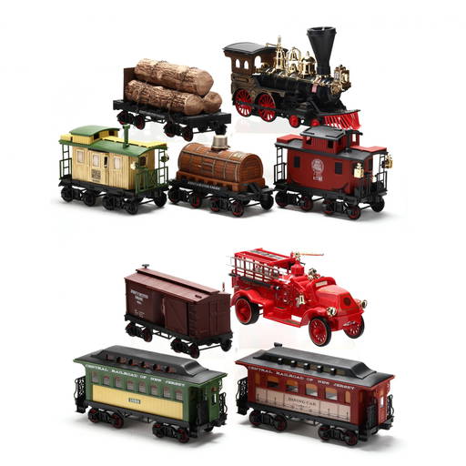 Jim Beam Train Set & Fire Truck Decanters