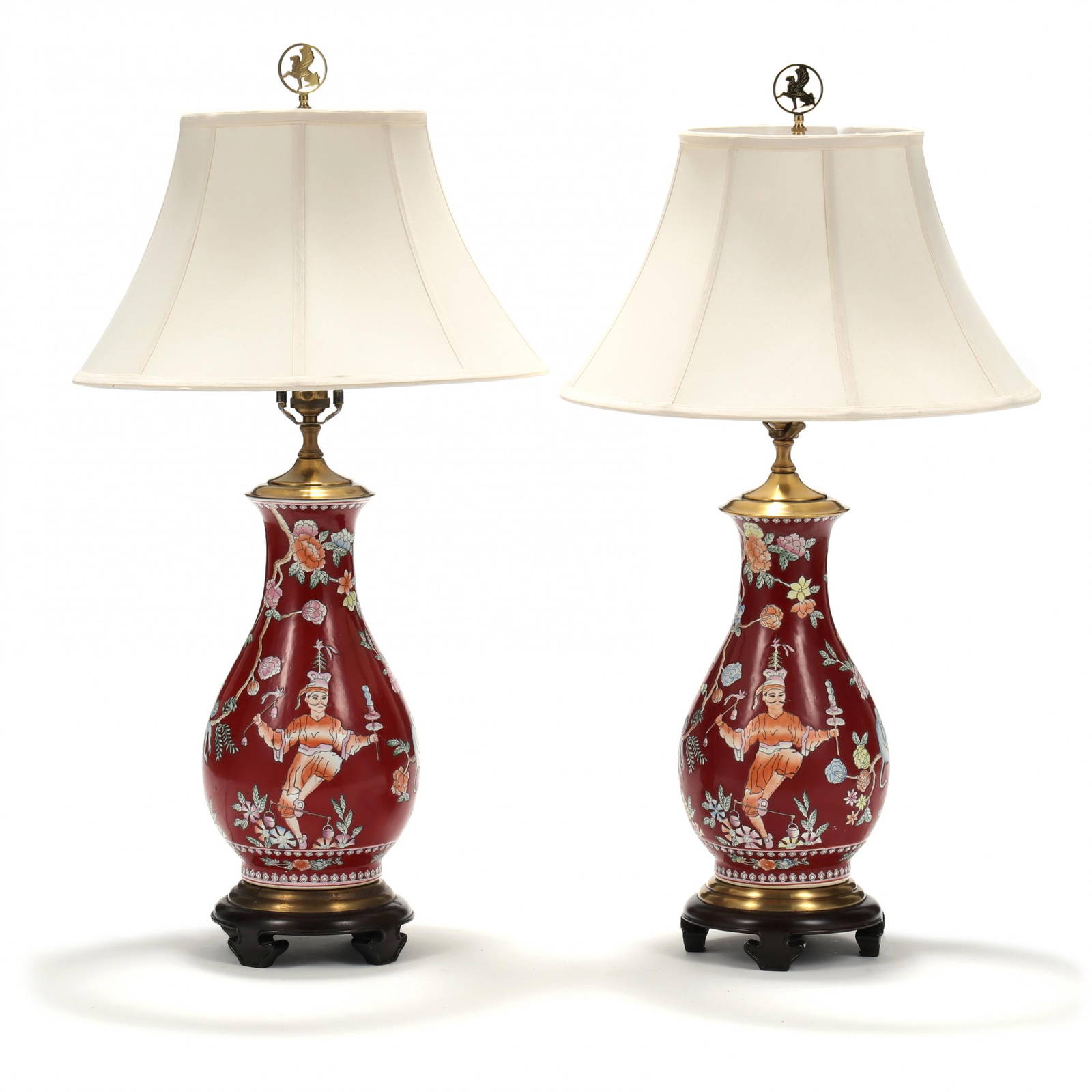 Pair Of Wildwood Chinoiserie Table Lamps Auction
