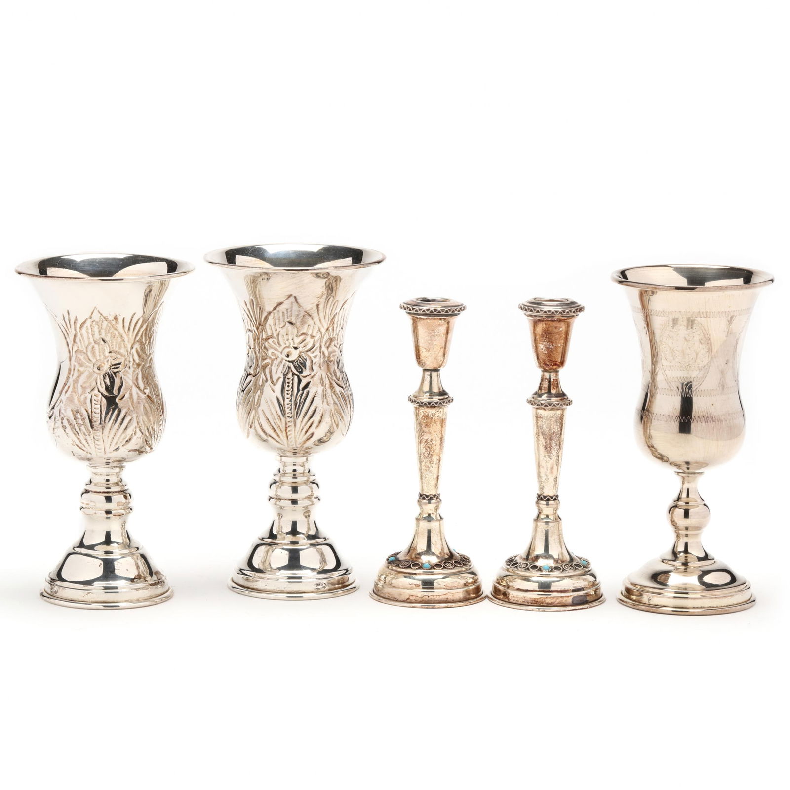 Group Of Five Sterling Silver Judaica Items