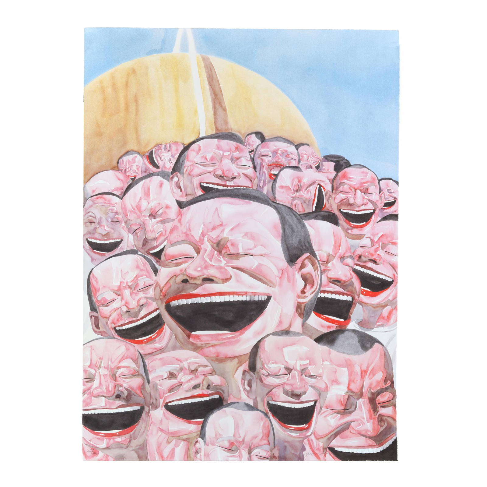 Yue Minjun (chinese, B. 1962), Untitled (smile-ism No. 3) Auction