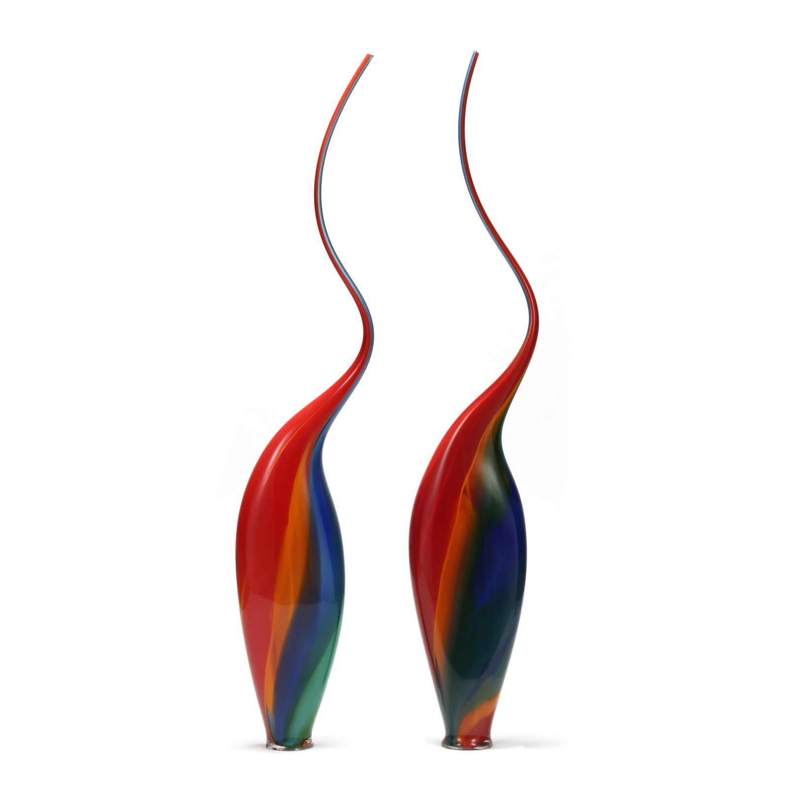 Jeremy Cline (american, 20th Century), Birds Of Paradise Large Glass ...