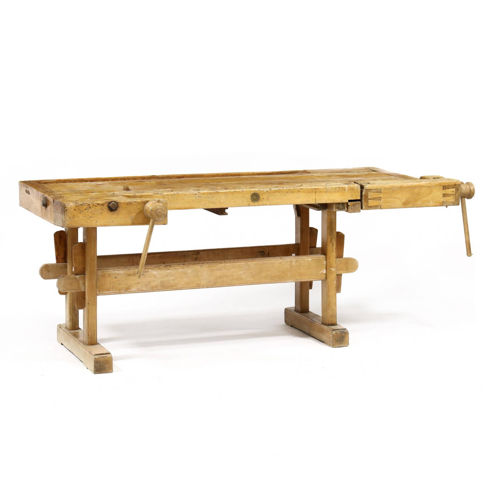 Vintage German Pine Work Bench Auction