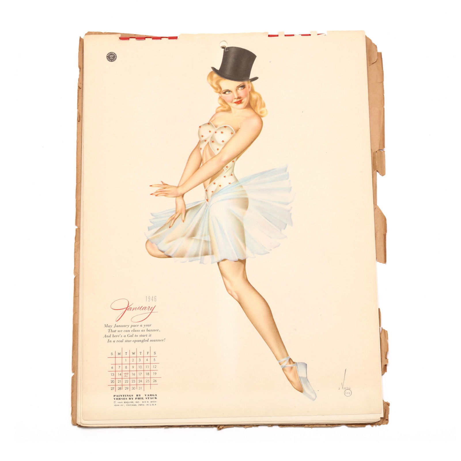 Complete 1946 Esquire Varga Calendar Auction