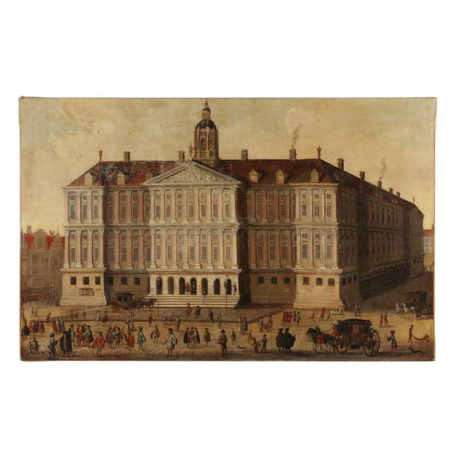 Manner Of Gerrit Adriaenszoon Berckheyde (dutch, 1638 1698), The Town Hall On The Dam In Amsterdam