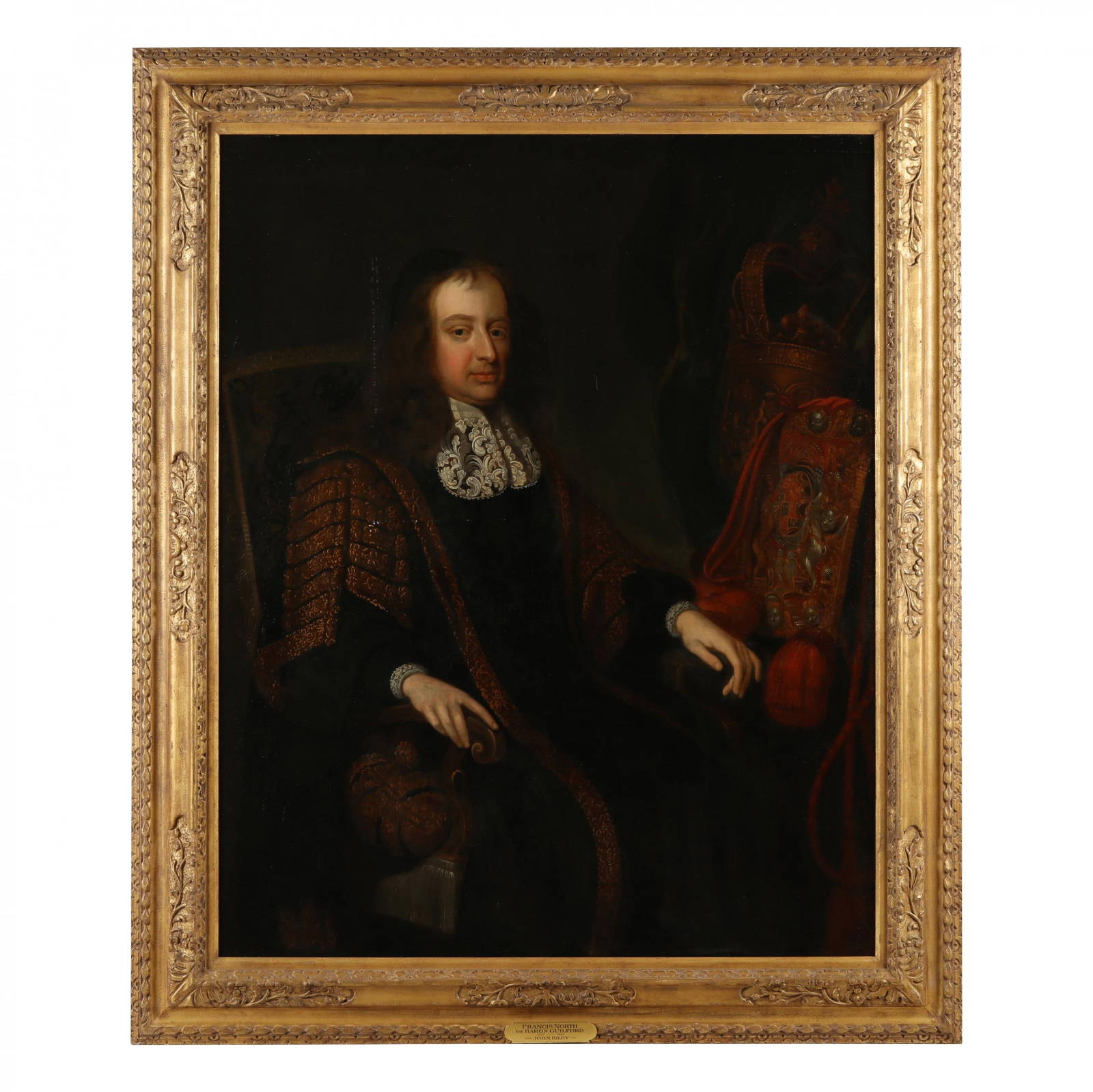 After John Riley (british, 1646-1691), Portrait Of Francis North, 1st ...