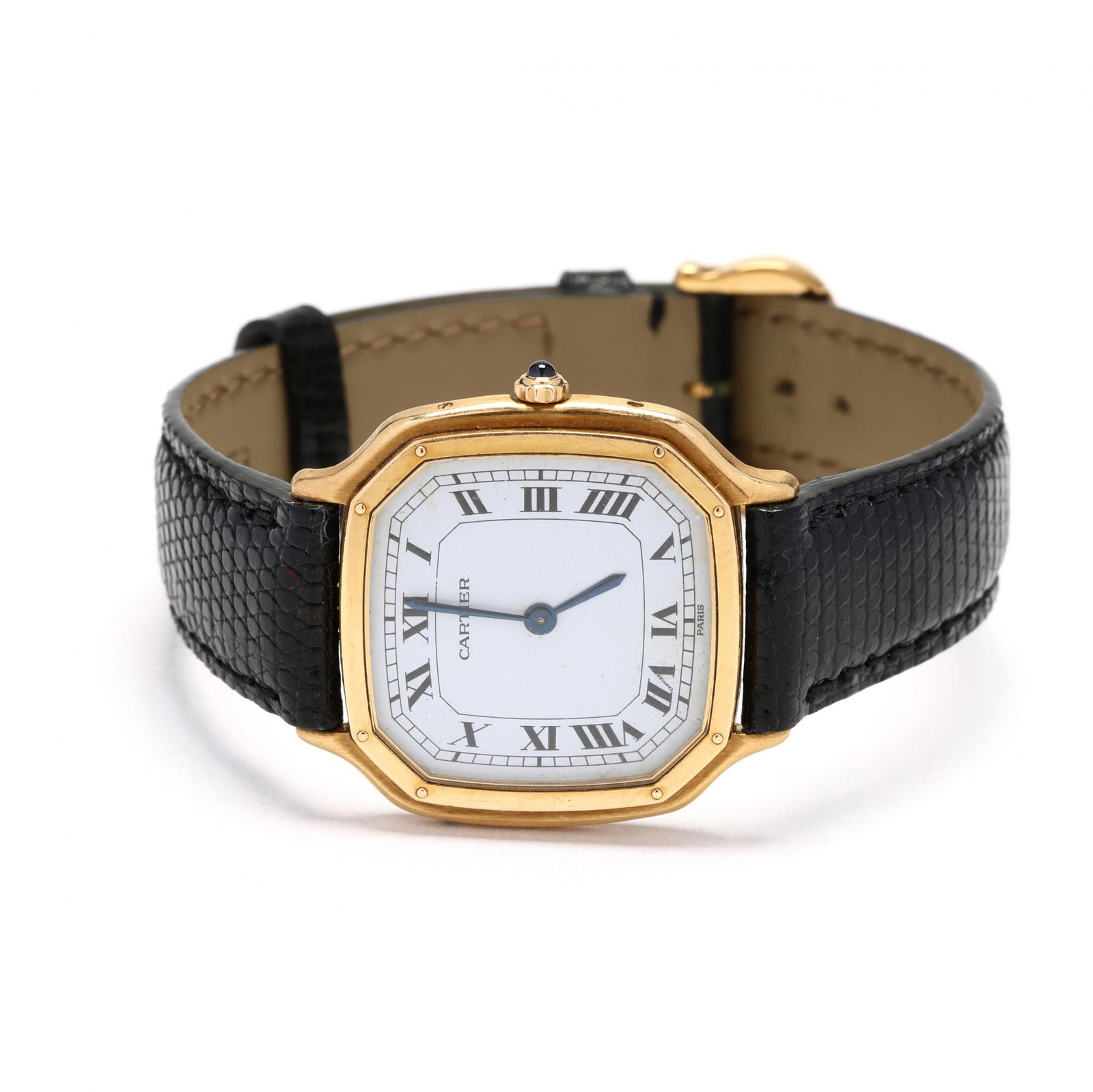 Gent's Gold Santos Octagon Watch, Cartier Auction