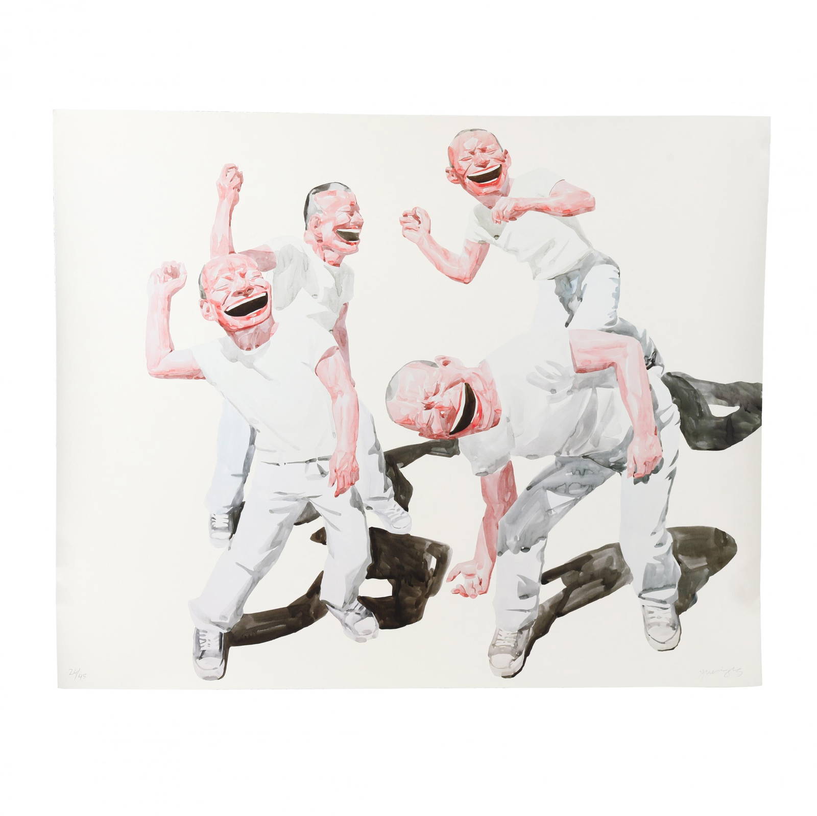 Yue Minjun (chinese, B. 1962), Untitled (smile-ism No. 15) Auction