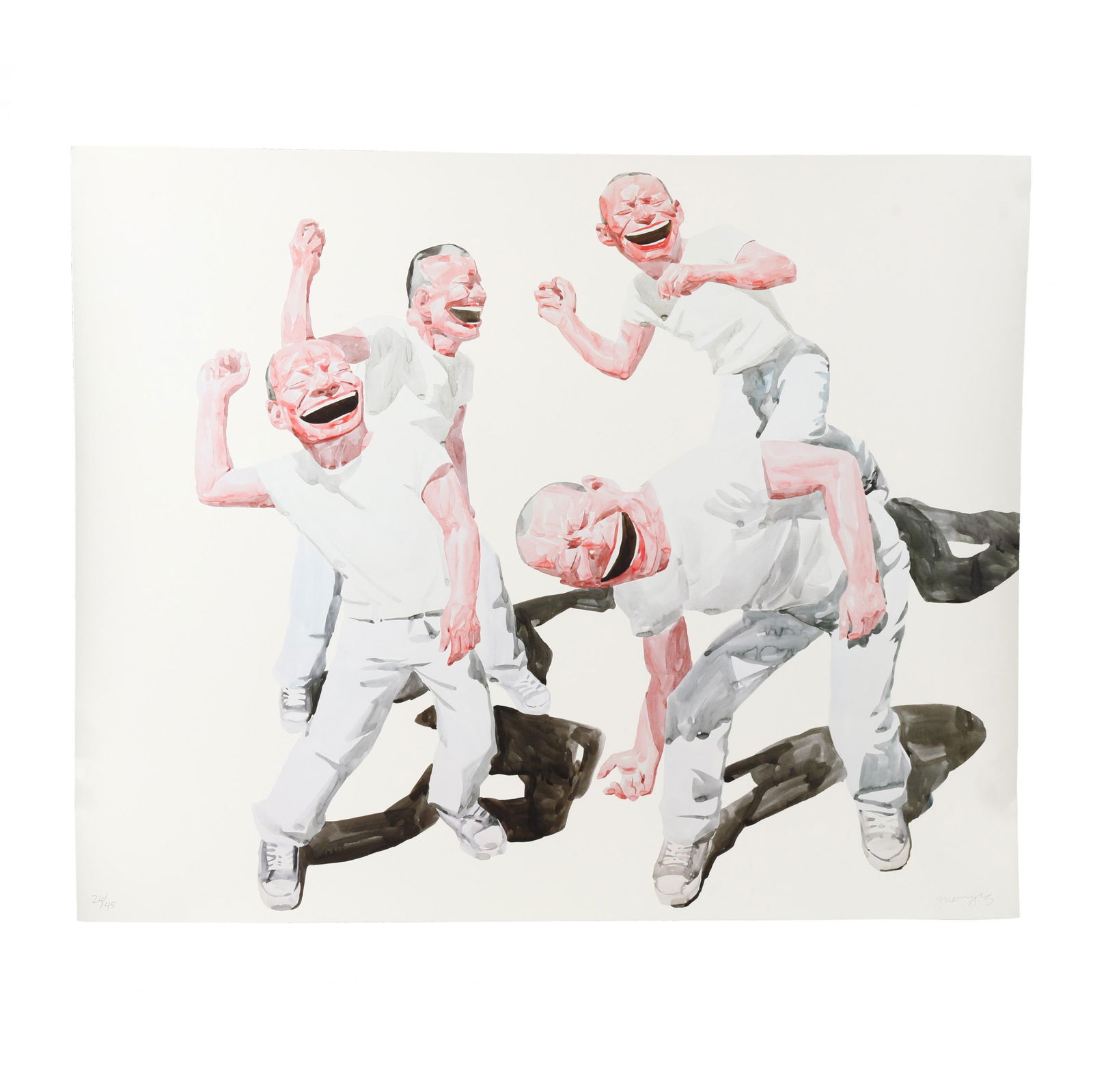 Yue Minjun (chinese, B. 1962), Untitled (smile-ism No. 15) Auction