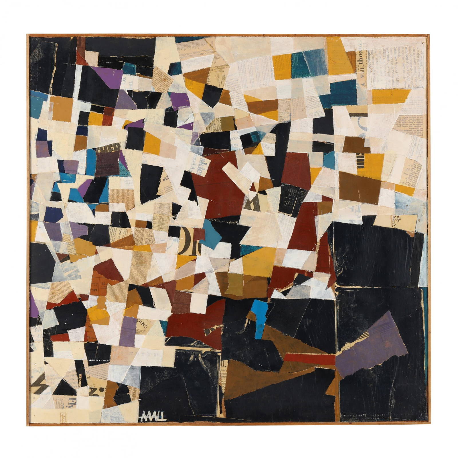 Anne Wall Thomas (nc, B. 1928), Untitled Collage Auction