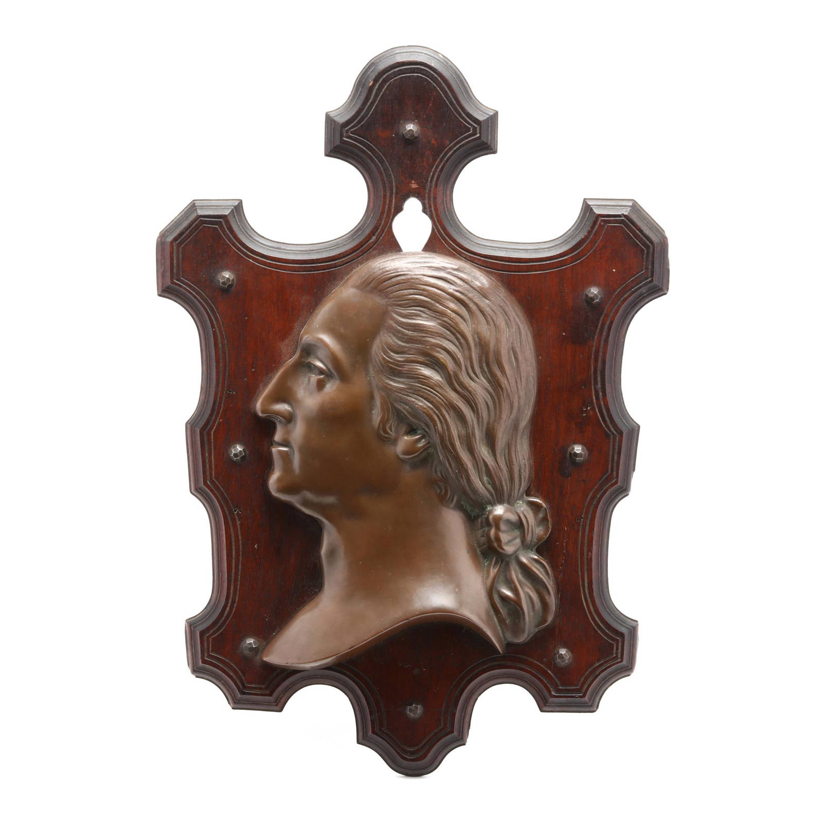 A Bronze Relief Portrait Plaque Of George Washington Auction