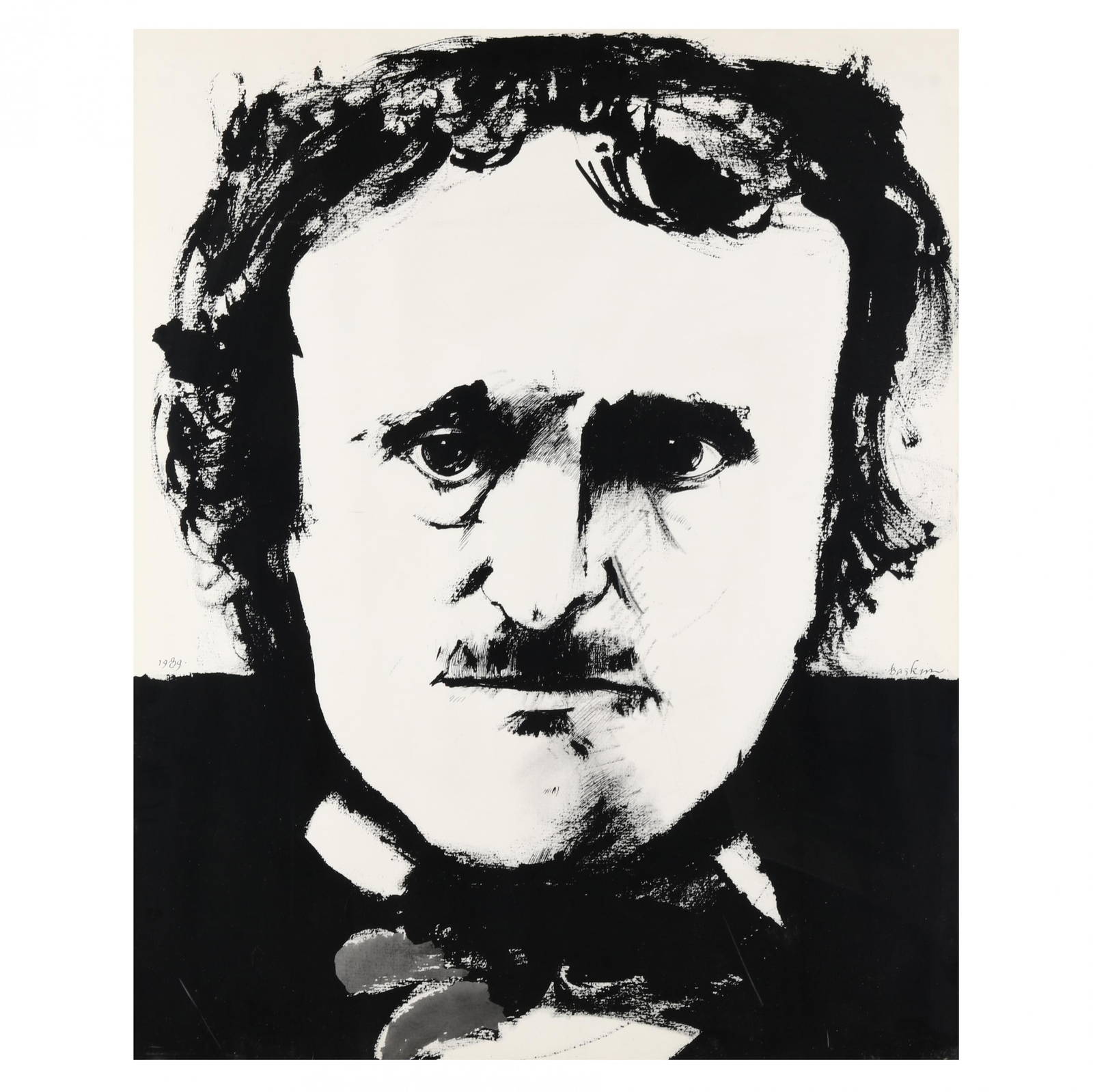 Leonard Baskin (american, 1922-2000), Edgar Allan Poe Poster Auction