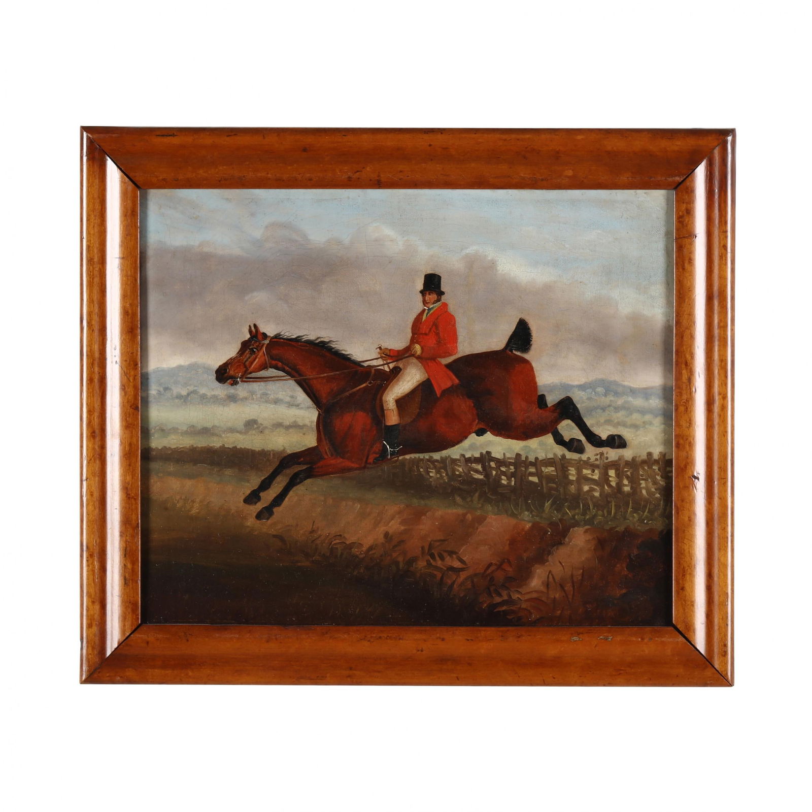 English School (18th Century), Fox Hunter Jumping Auction