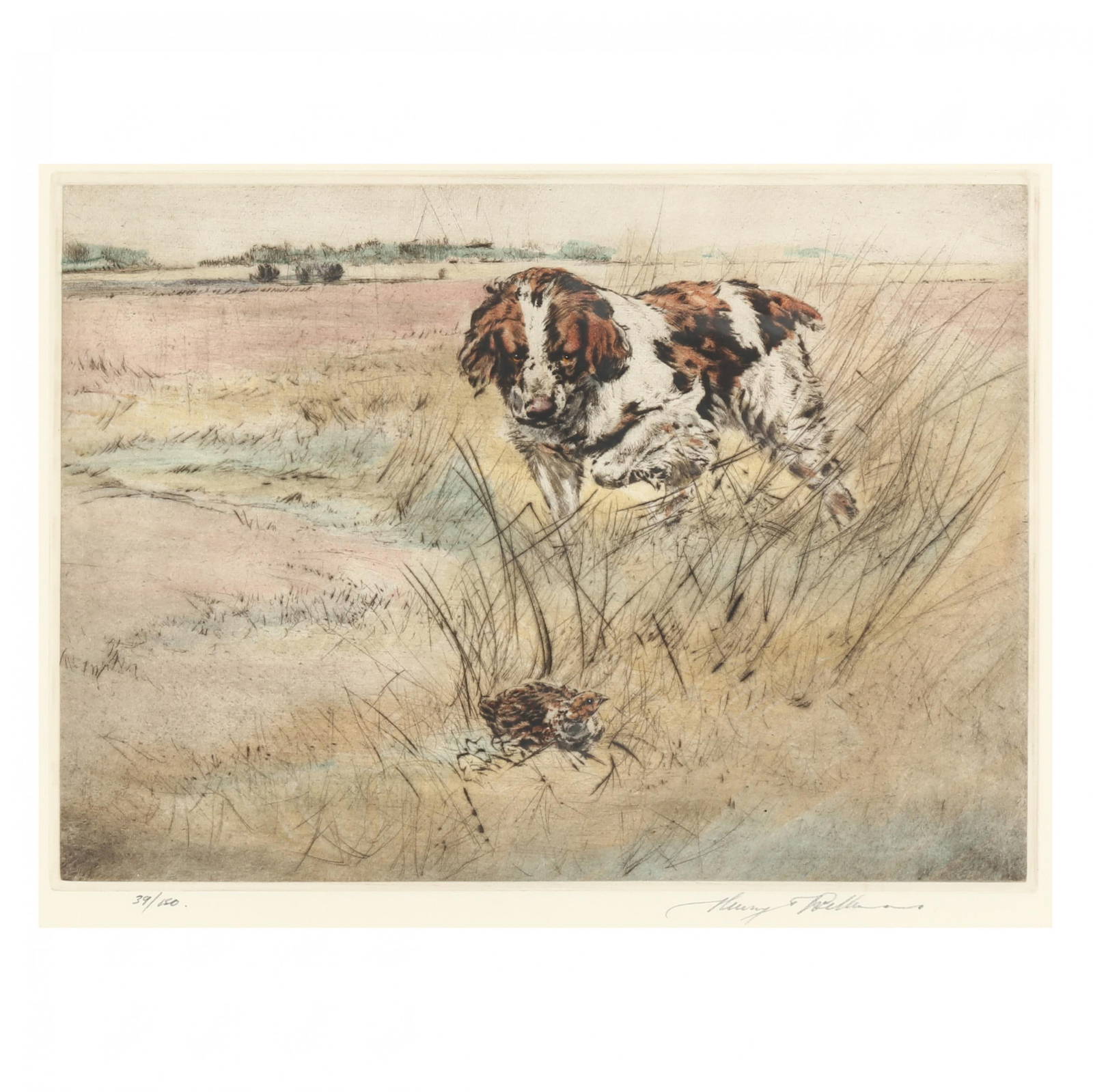 Henry Wilkinson (english, 1921-2011), Setter Retrieving Auction