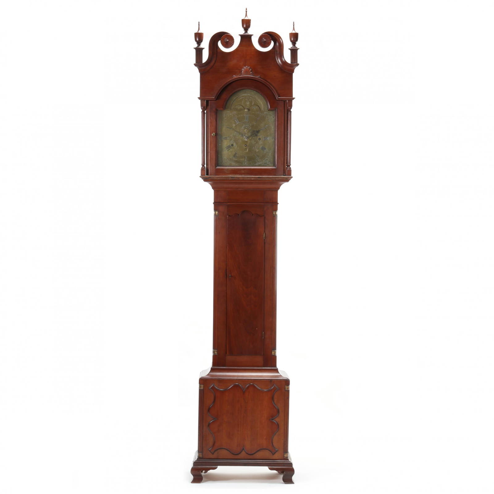 Rare Pennsylvania Chippendale Cherry Tall Case Clock, Musical Works By Elias Mollinger Auction