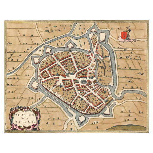 17th Century Map Of Aalst, Belgium