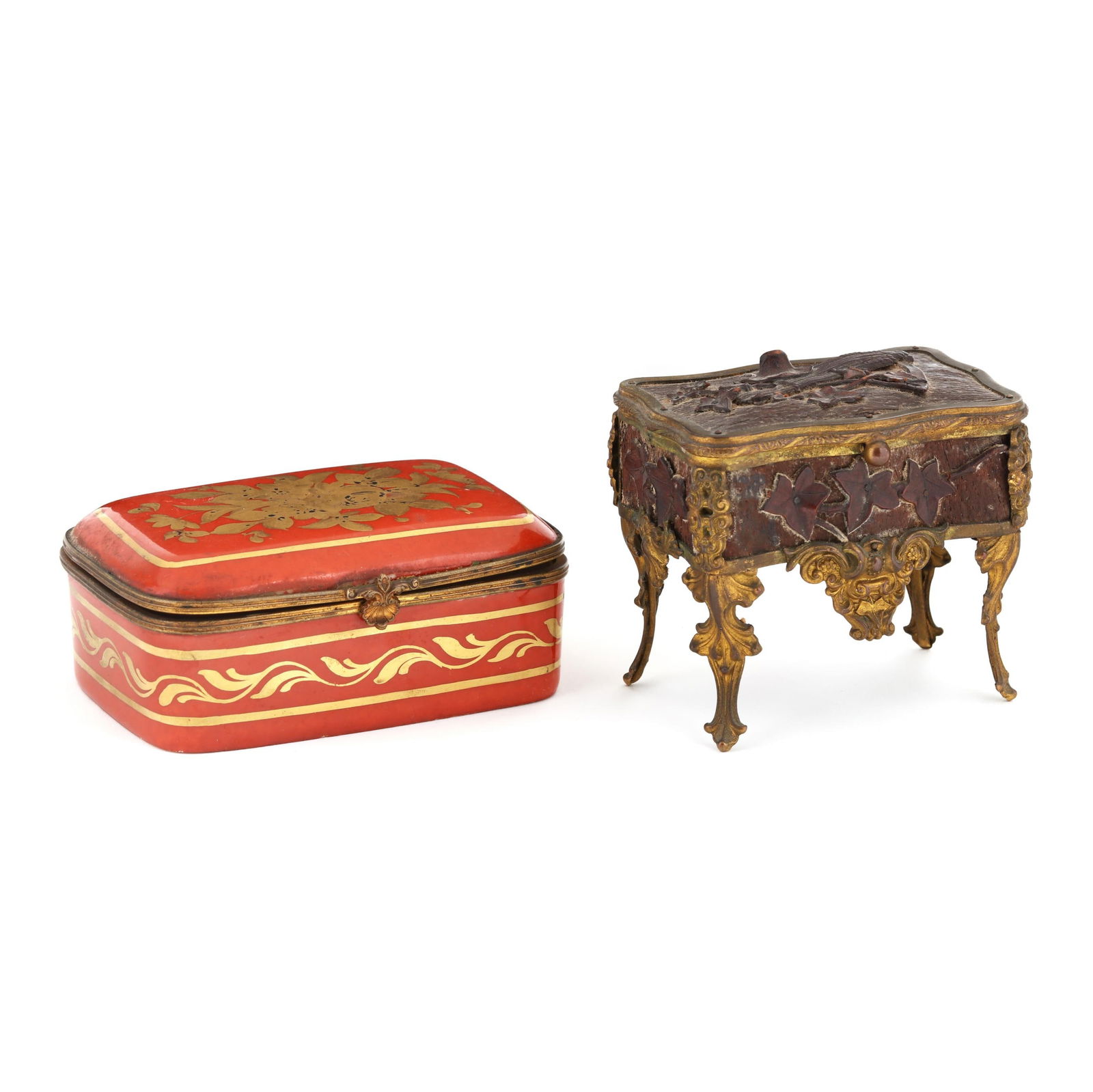 Two Antique French Dressing Boxes Auction