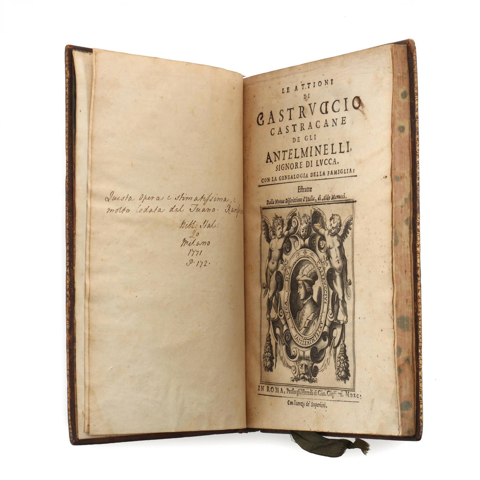 Aldus Manutius The Younger's Life Of Castruccio Castracane Auction