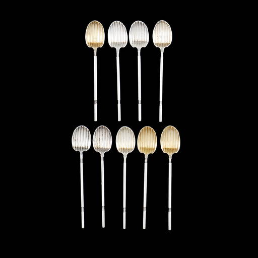 Set Of Nine Gorham Chocolate Spoons