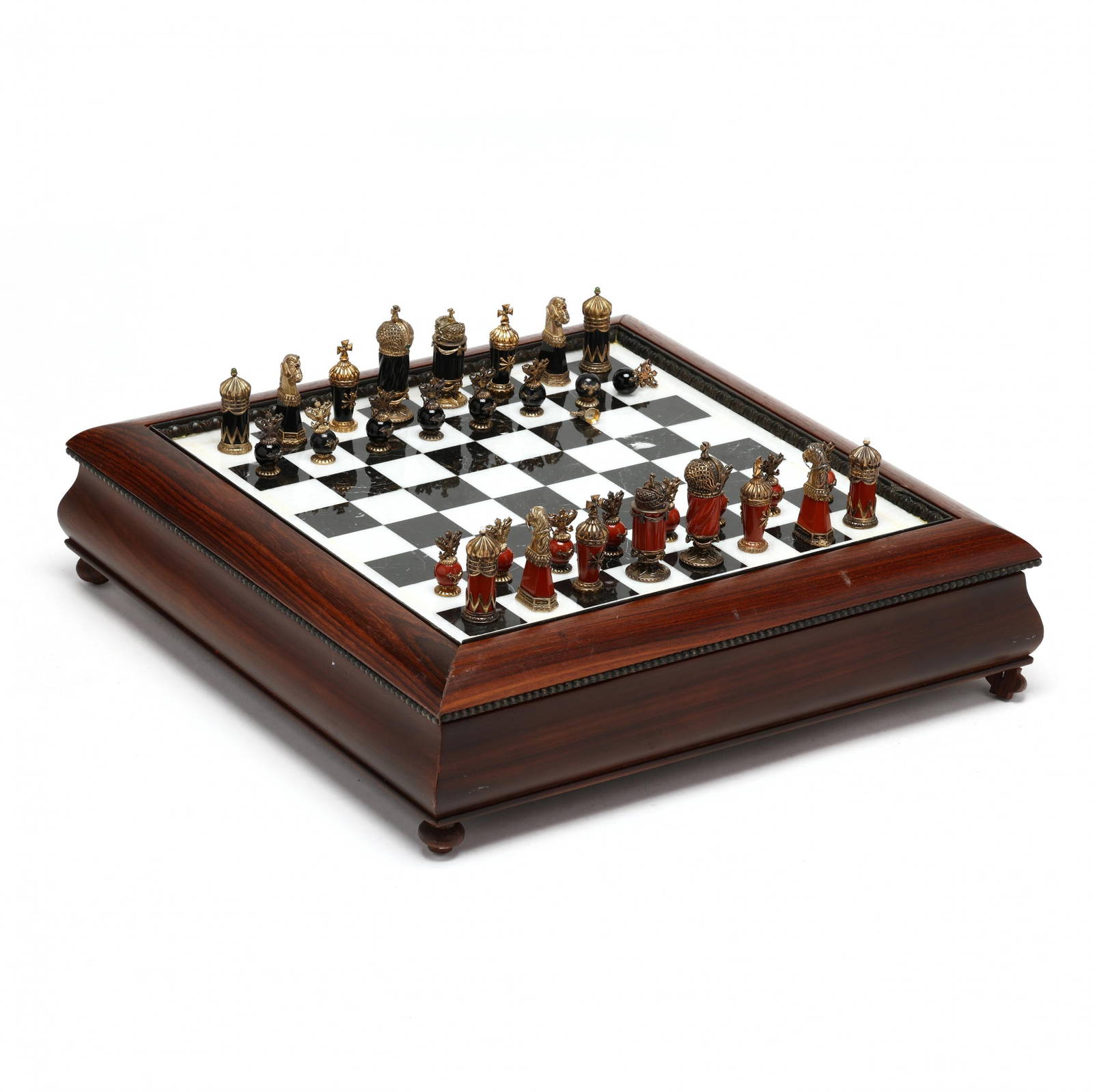 The Fabergé Imperial Chess Set, Sterling Silver With Precious And Semi ...