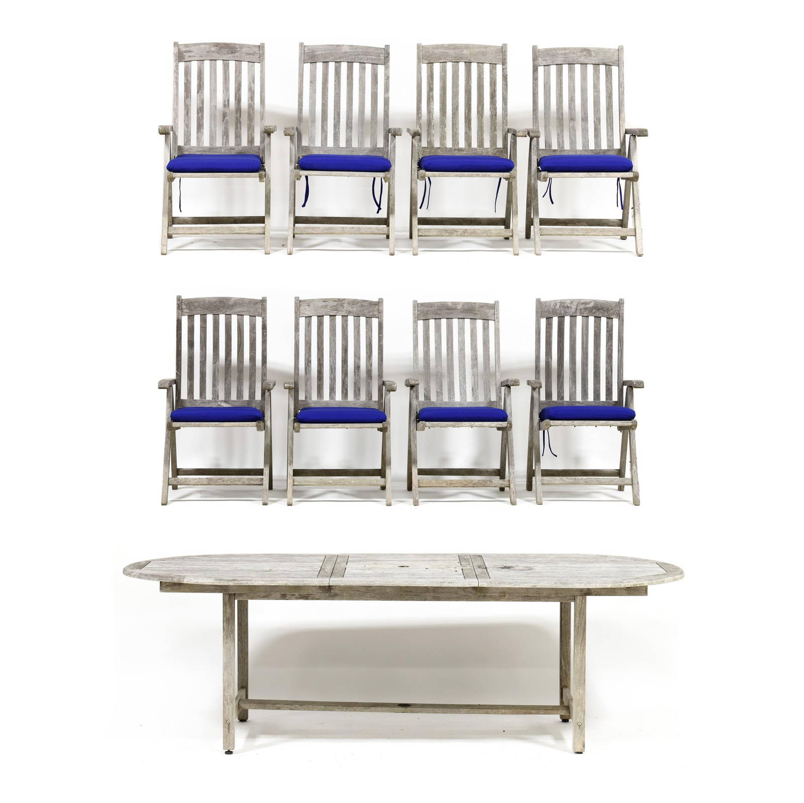 Scancom, Teak Outdoor Extension Table And Eight Chairs Auction