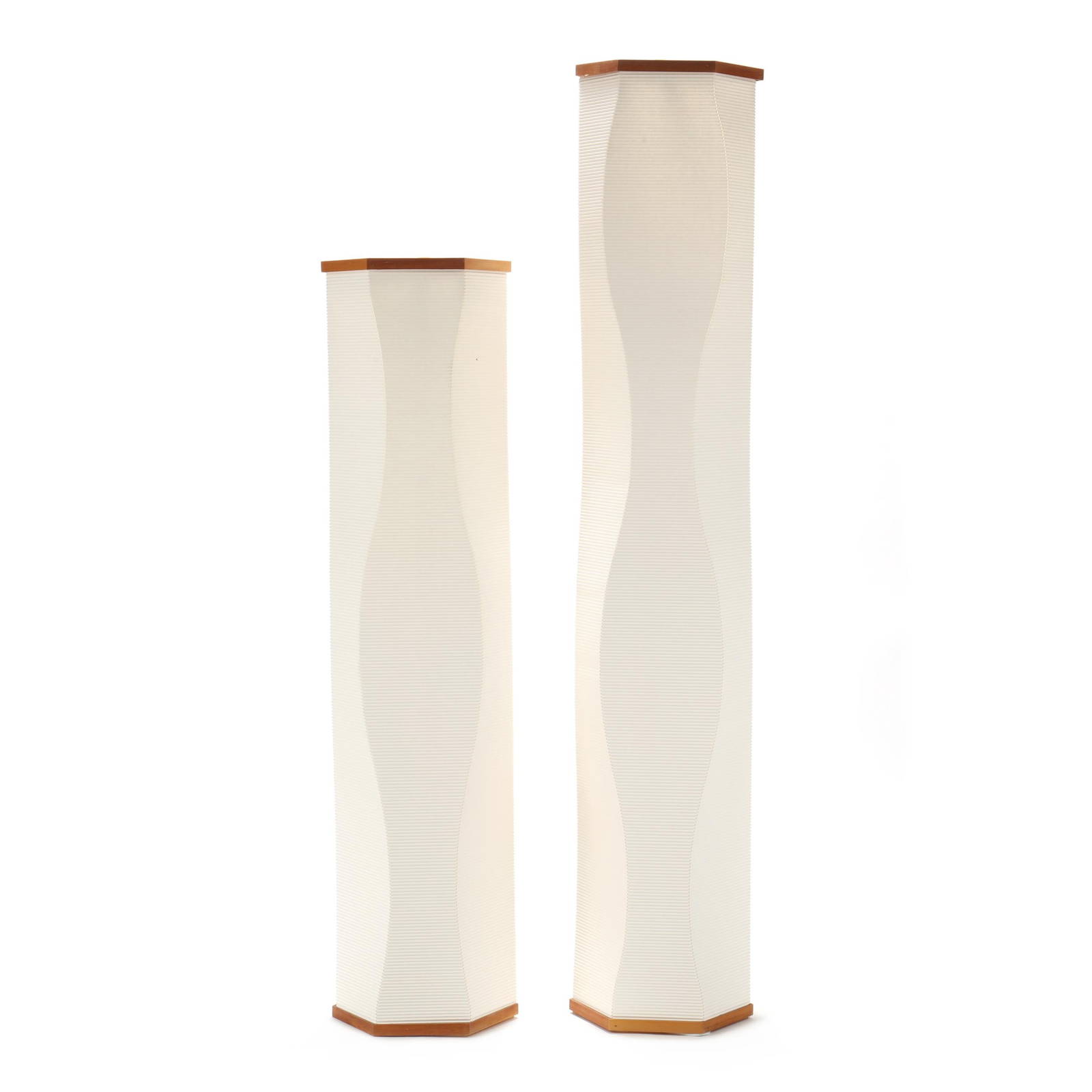 Roland Simmons For Interfold, A Pair Of Sculptural Paper Floor Lamps ...