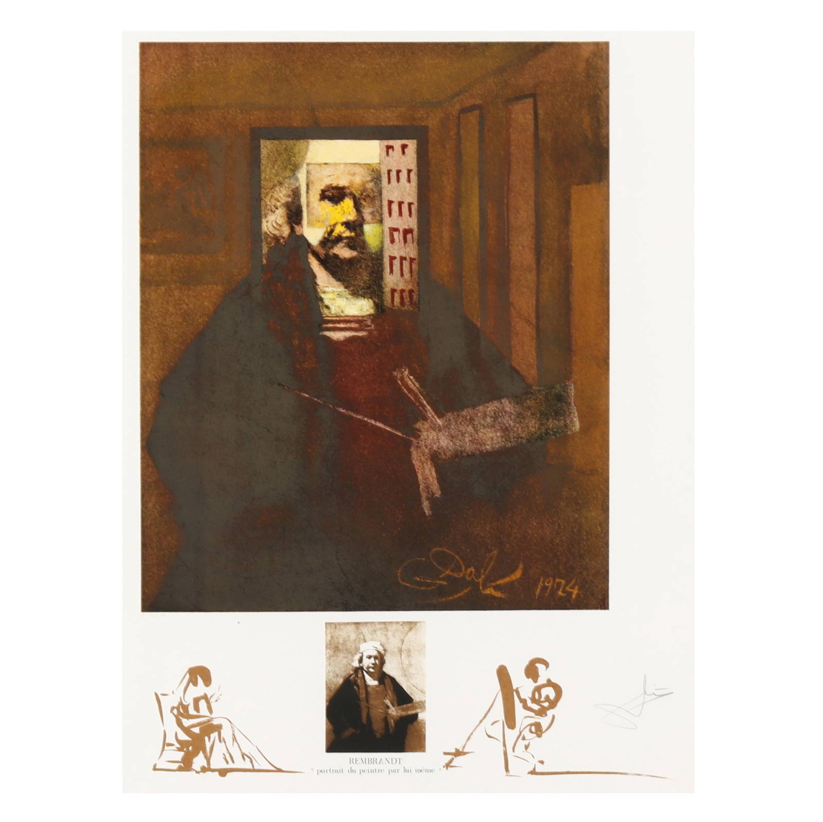 Salvador Dali (spanish, 1904-1989), Portrait Du Painter Par Lui-meme ...